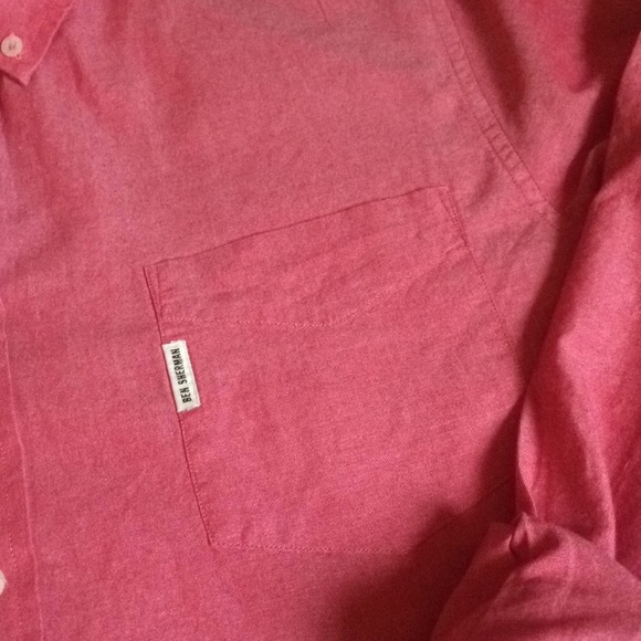 Ben Sherman | Shirts | Ben Sherman Mens Red Button Up Shirt Sz Large ...